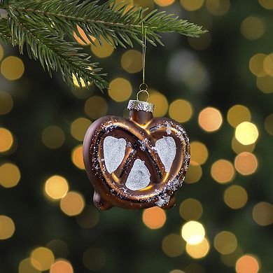 2.75" Bronze and White Holiday Collections Salted Pretzel Glass ...