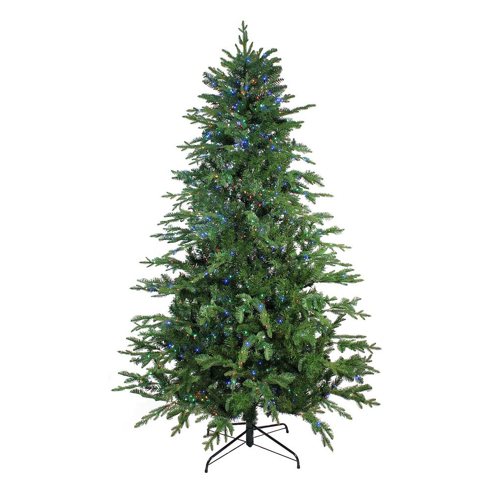 7.5' Pre-Lit Medium Ashland Sitka Spruce Artificial Christmas Tree ...