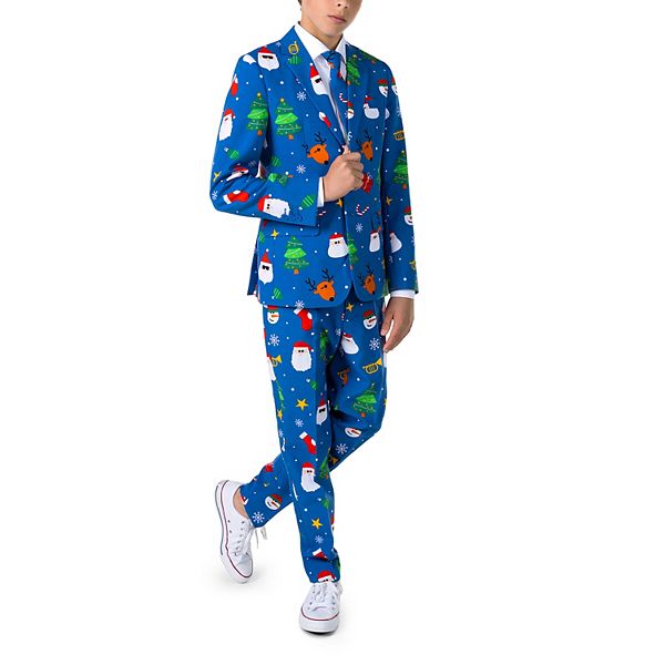 Boys 2-16 OppoSuits Festive Holiday Jacket, Pants & Tie Suit Set