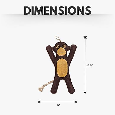 Eco-friendly Monkey Natural Leather Dog Chew Toy