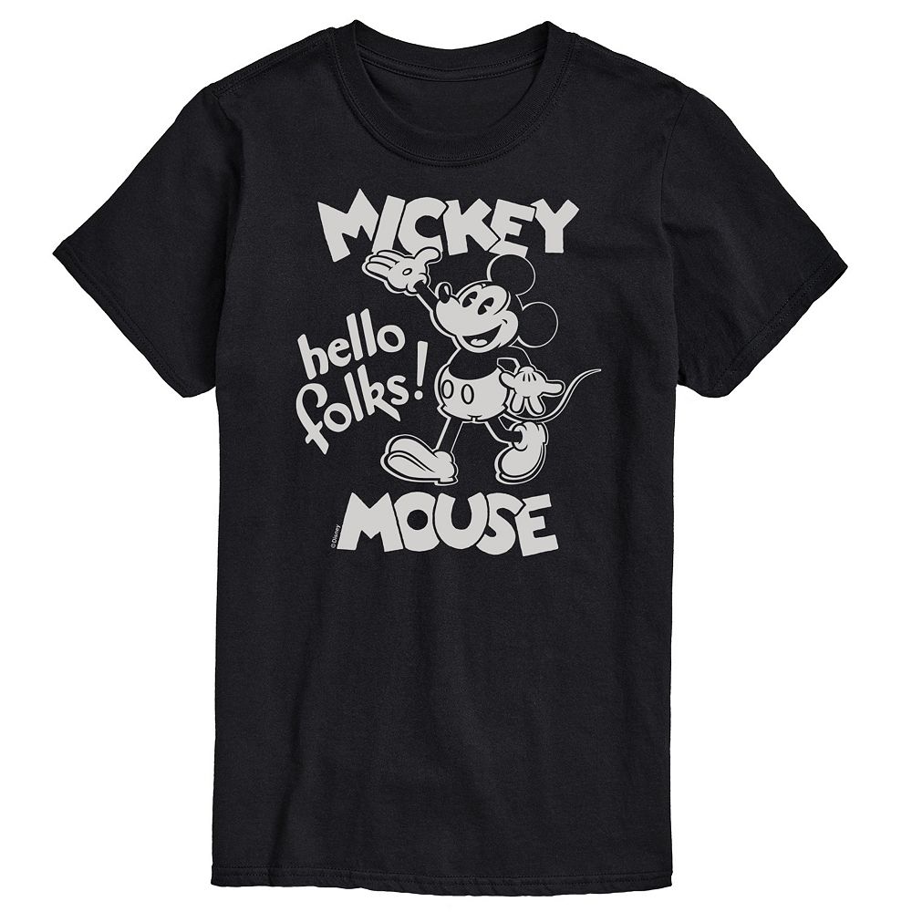 Big & Tall Disney Mickey Hello Folks Tee