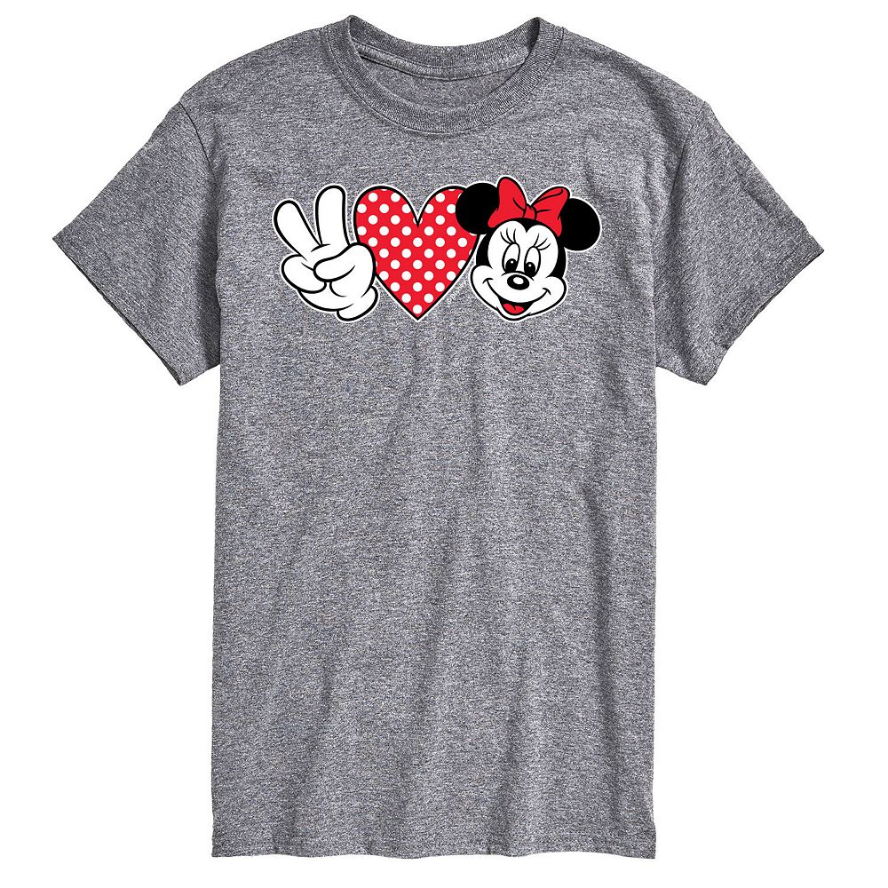 Disney's Minnie Mouse Big & Tall Peace Love Graphic Tee