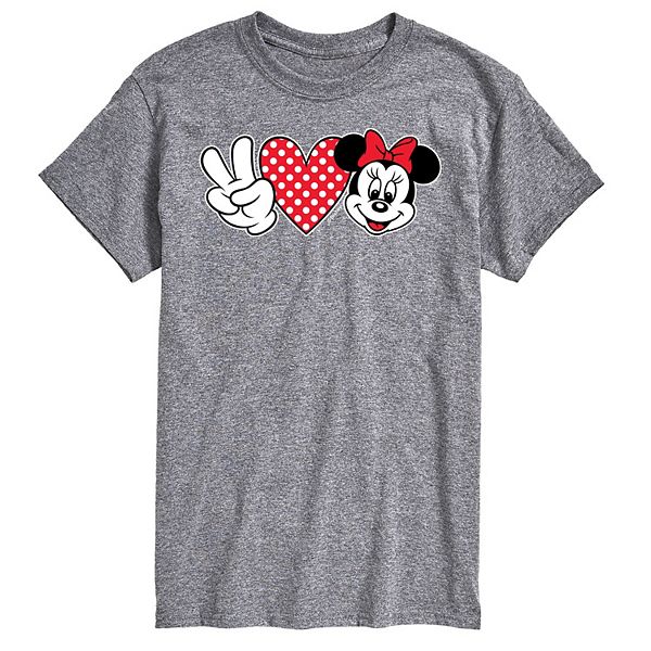 Disney's Minnie Mouse Big & Tall Peace Love Graphic Tee