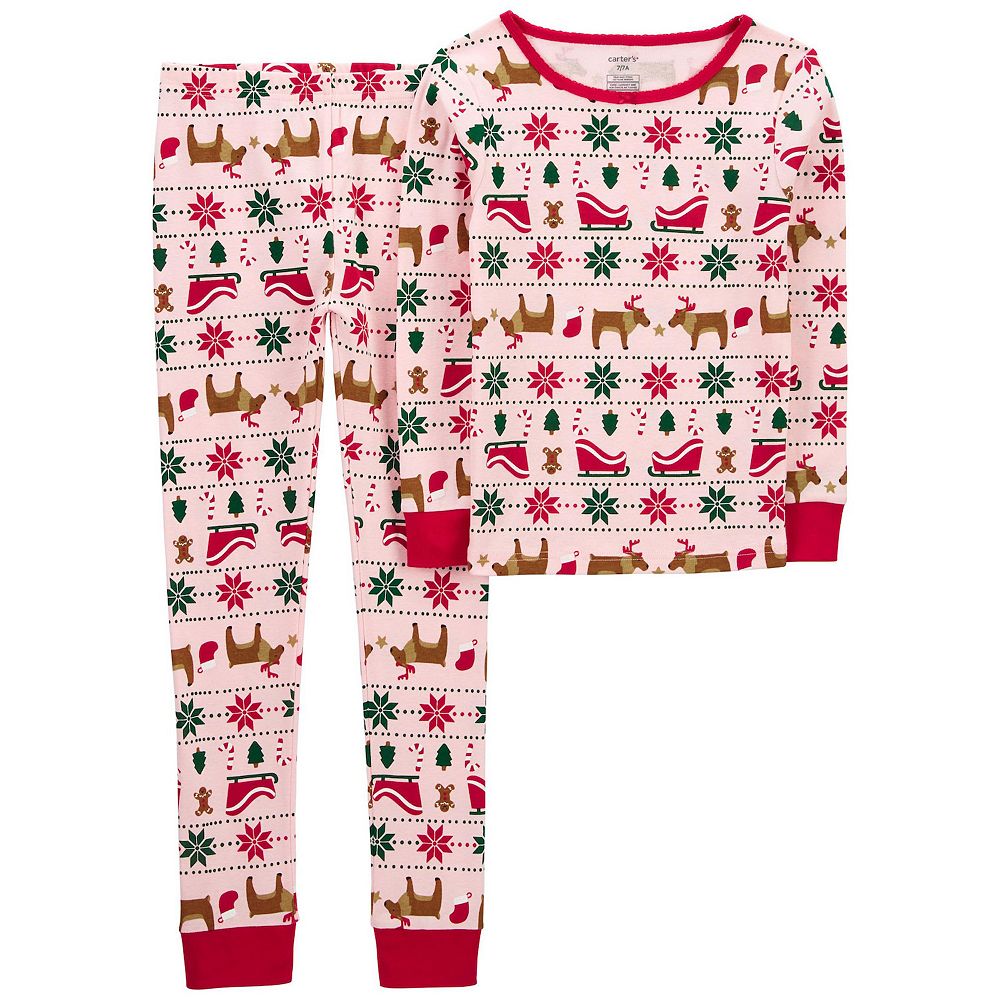 Kids 4-14 Carter's Christmas Fair Isle Print Pajamas
