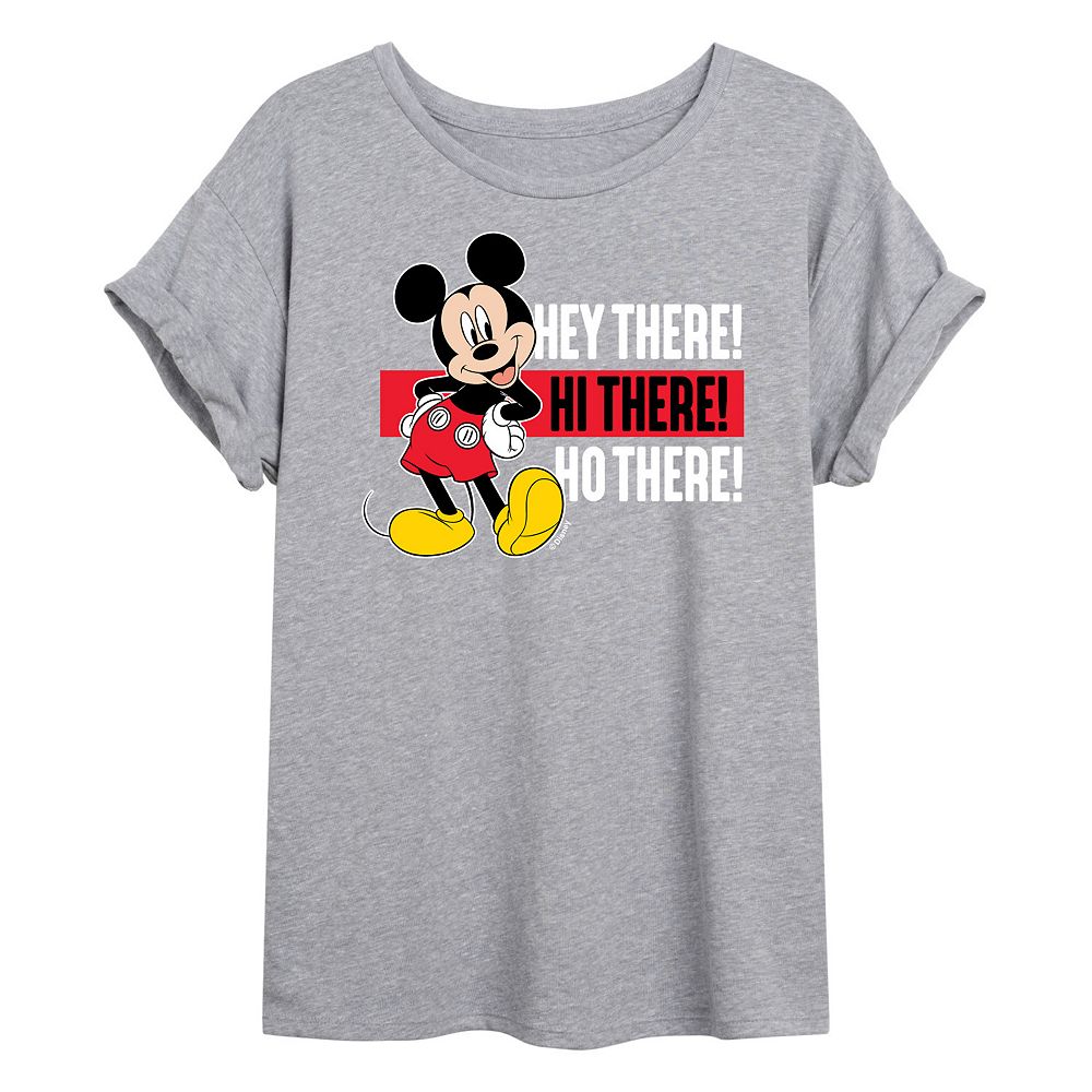 Disney's Mickey Mouse Juniors' Mickey Hey Hi Oversized Graphic Tee