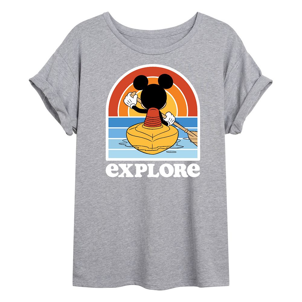 Disney's Mickey Mouse Juniors' Mickey Kayak Oversized Graphic Tee