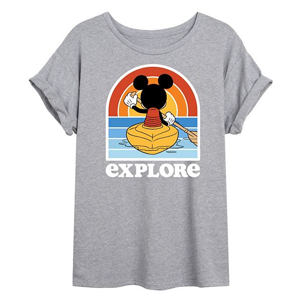 Disney's Mickey Mouse Juniors' Mickey Kayak Oversized Graphic Tee