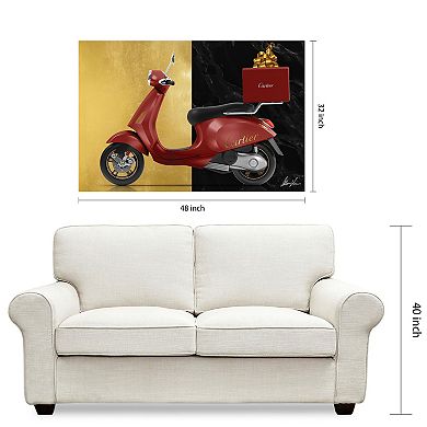 Empire Art Direct Cartier Delivery Tempered Frameless Glass Wall Art