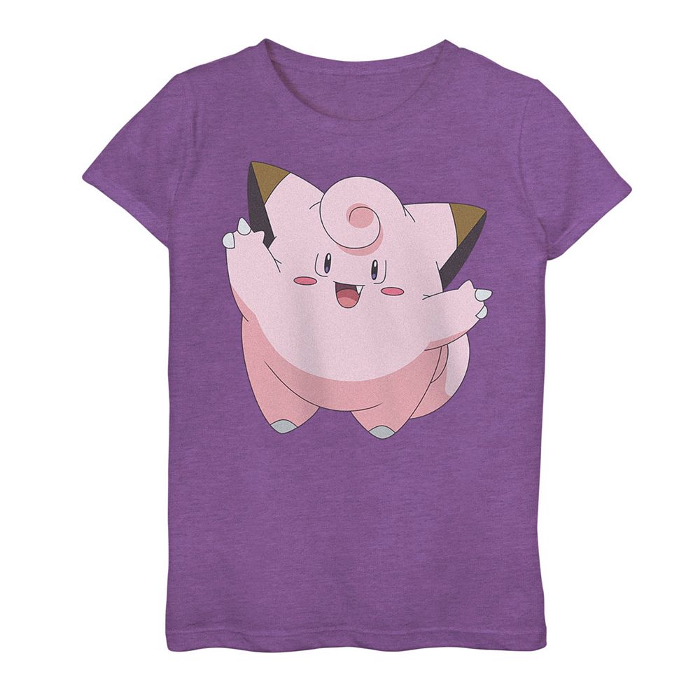 Girls 7-16 Pokemon Happy Big Hug Clefairy Tee