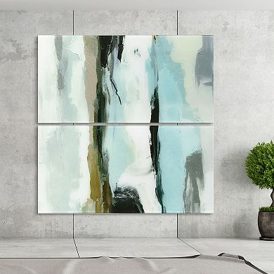 Empire Art Direct "Textured Ocean Tide II AB" Frameless Free-Floating ...