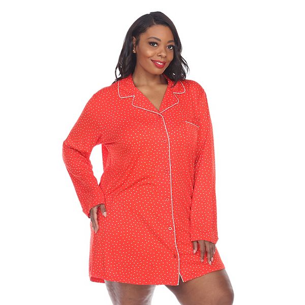 Plus Size Long Sleeve Nightgown