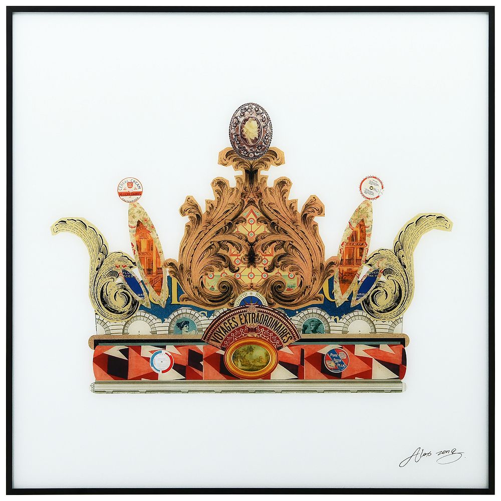 Empire Art Direct Crown With Curved Spires Collage Framed Wall Art