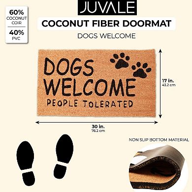 Natural Coco Coir Mat, Dogs Welcome People Tolerated, Outdoor Dog Door ...