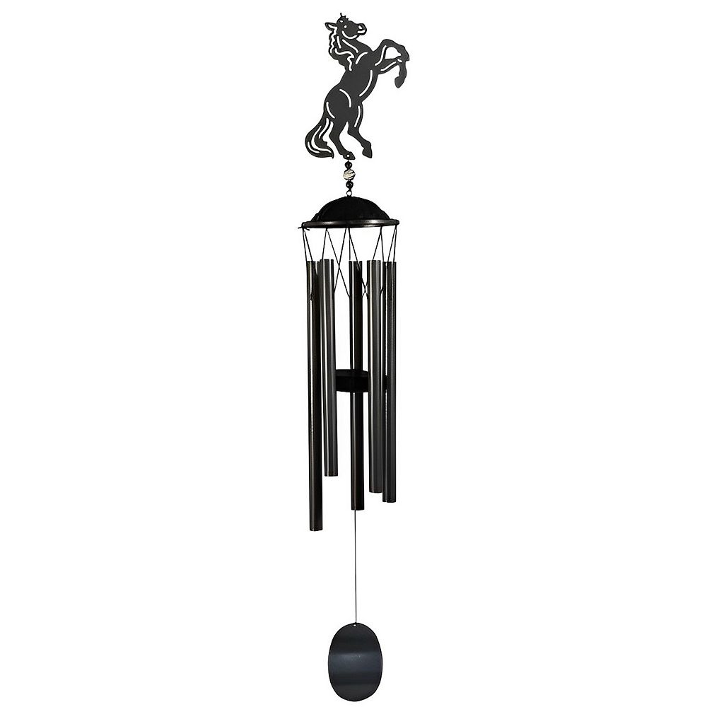 FC Design 38" Long Metal Brown Horse Silhouette Wind Chime Perfect ...