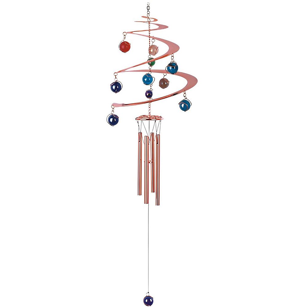 FC Design 27" Long Spiral Wind Chime with Copper Gem Perfect Gifts for ...