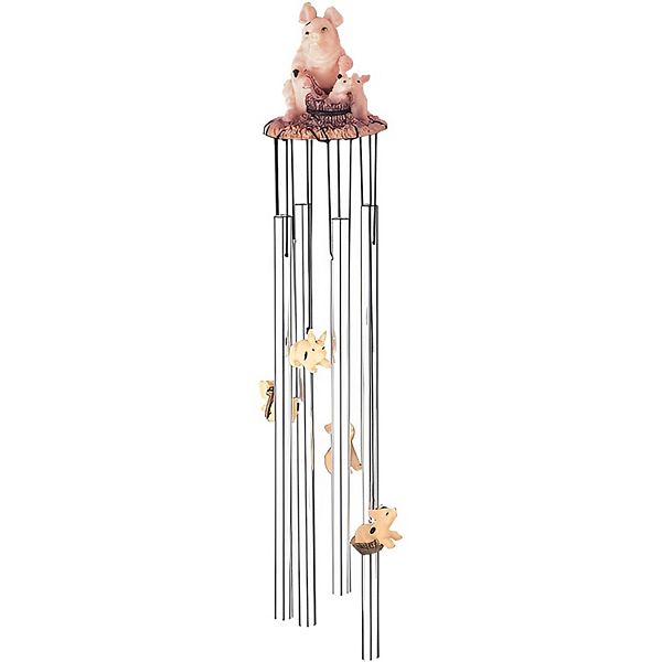 FC Design 23" Long Pig Round Top Wind Chime Perfect Gifts for Holiday ...