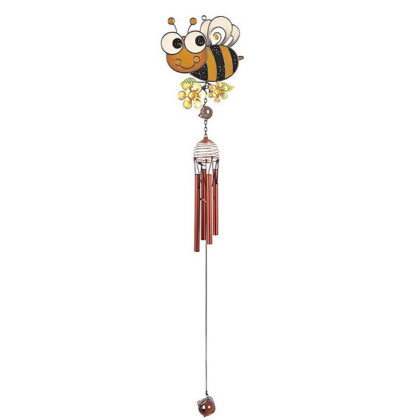 FC Design 31" Long Yellow Bee Wind Chime with Copper Gem Perfect Gifts ...