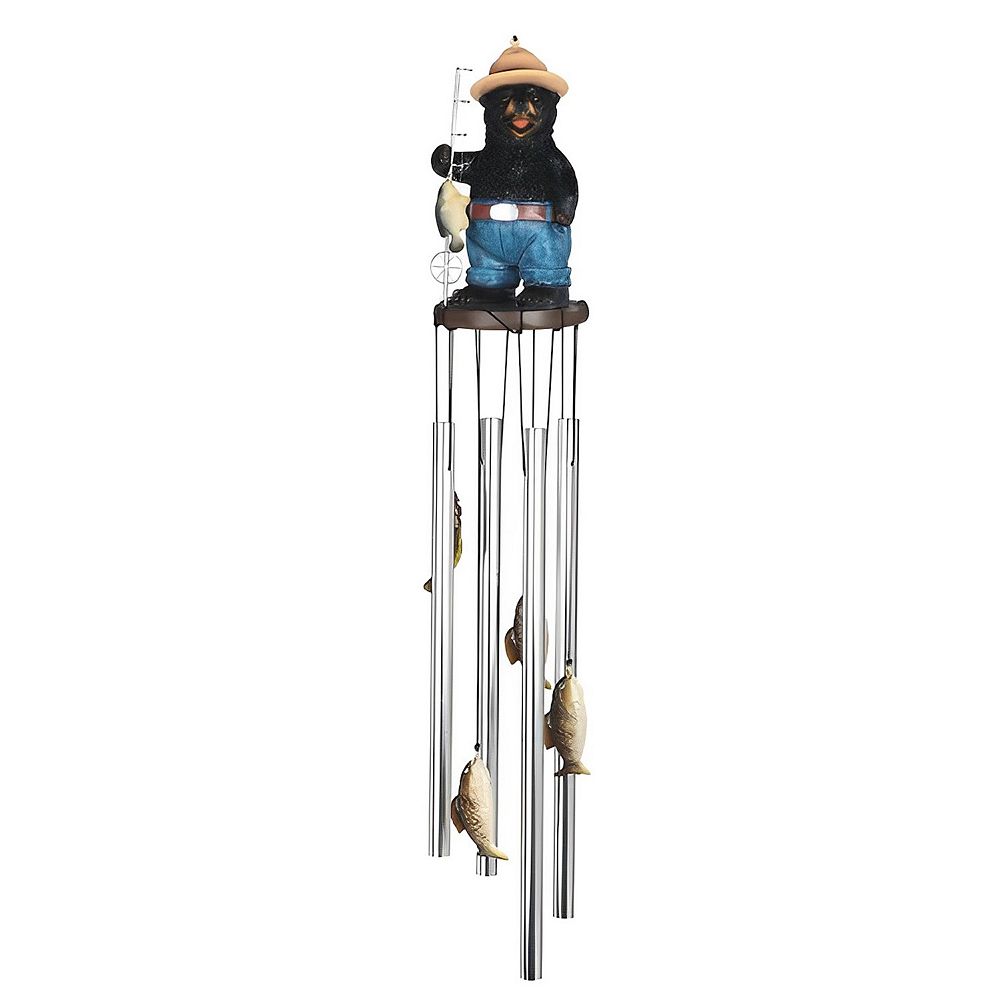 FC Design 23" Long Fishing Bear Round Top Wind Chime Perfect Gifts for ...