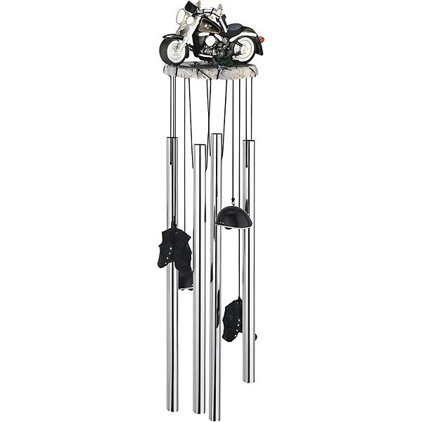 FC Design 23" Long Round Top Black Motorcycle Wind Chime Perfect Gifts ...