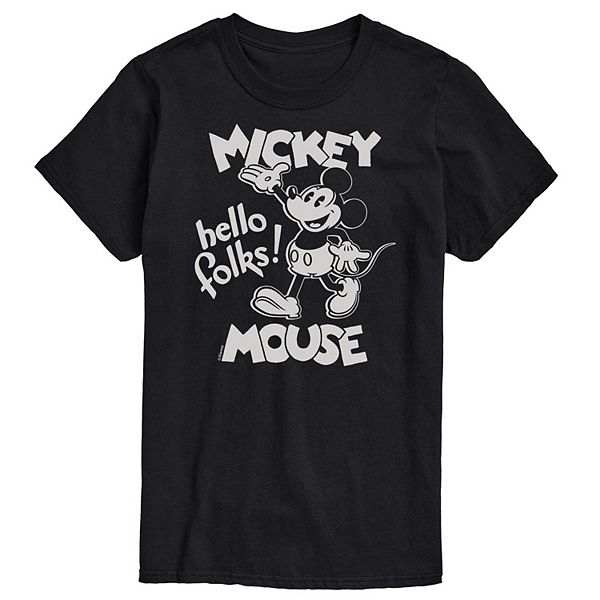 Disney's Mickey Mouse Men's Hello Folks Graphic Tee
