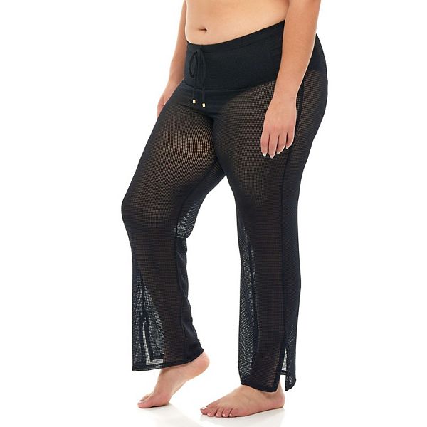 Plus Size Jordan Taylor Sheer Swim Cover-Up Pants