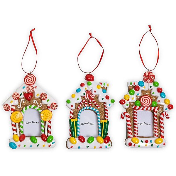 Christmas Picture Frames, Gingerbread House Photo Frame Xmas Ornaments ...