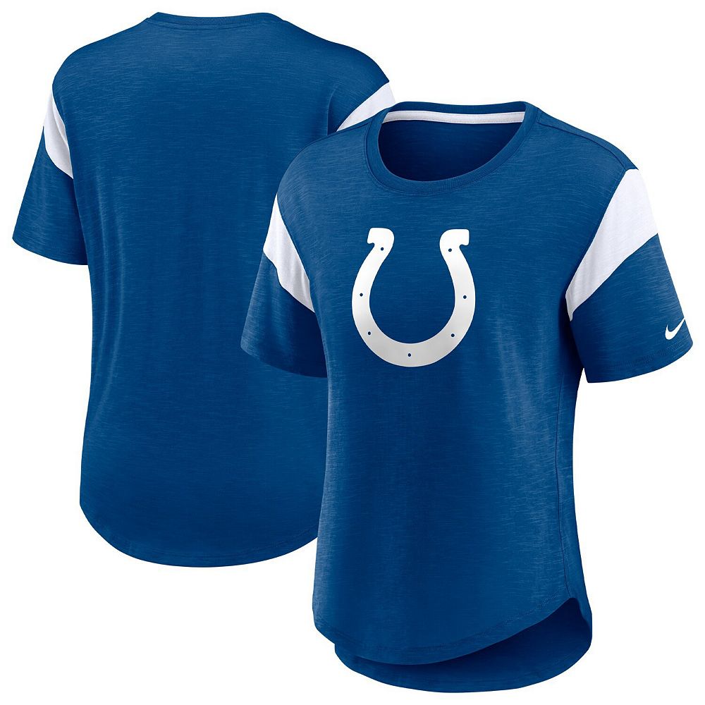 Women's Nike Heathered Royal Indianapolis Colts Primary Logo Slub ...