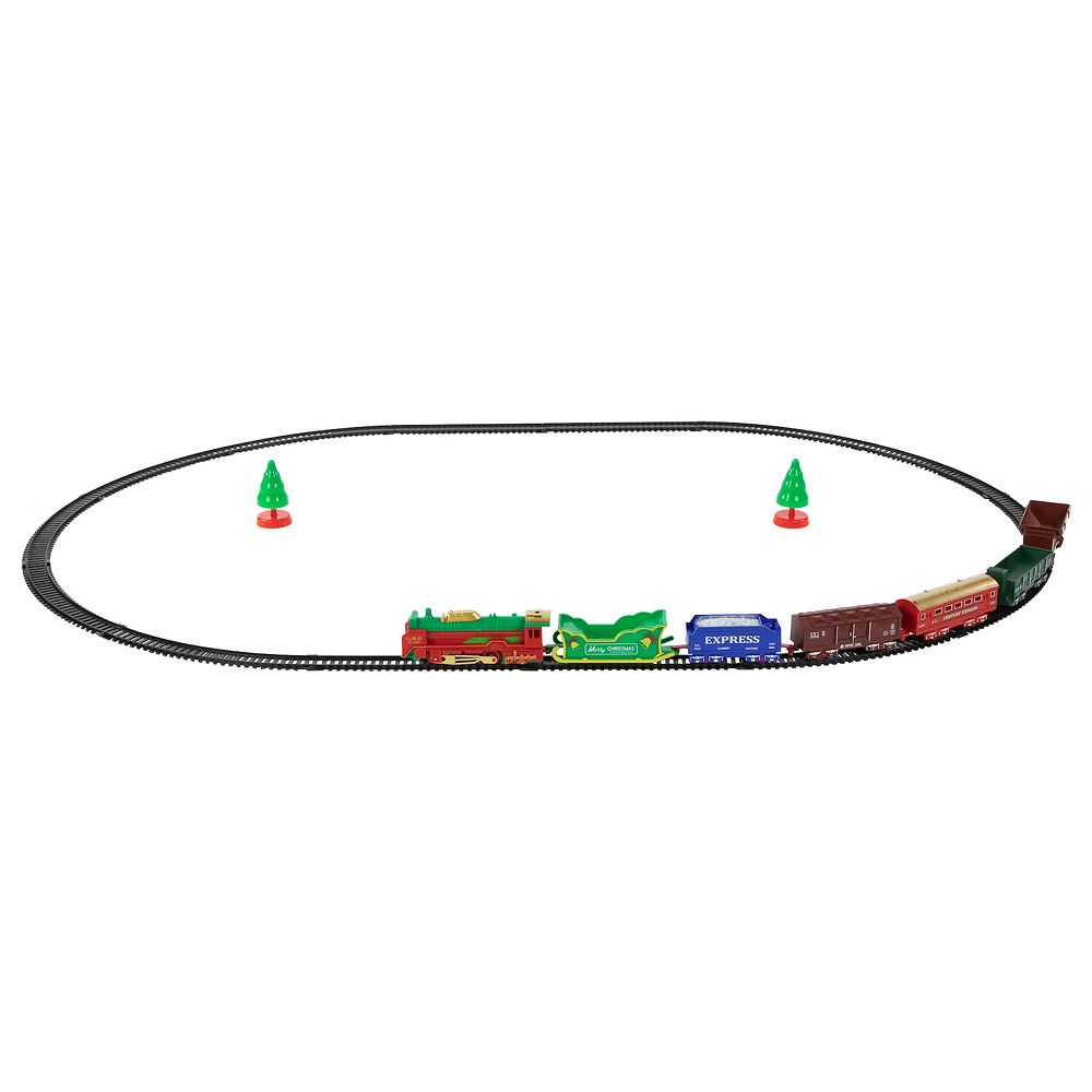 23 Pc Battery Operated Lighted and Animated Classic Christmas Train Set ...