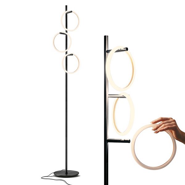 Brightech Saturn 66" Led Modern Floor Lamp With 3 Removable Light Rings