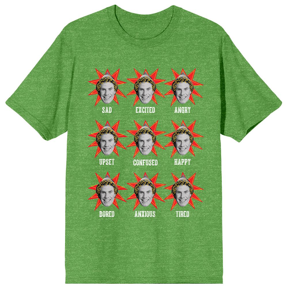 Juniors' Elf Buddy Mood Faces Graphic Tee
