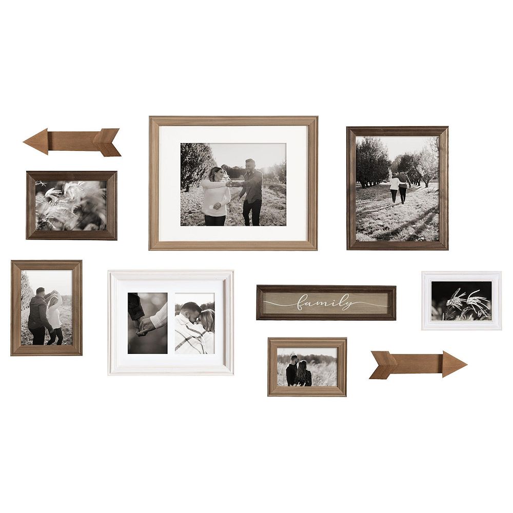 Kate and Laurel Bordeaux Gallery Collage Frame 10-piece Set