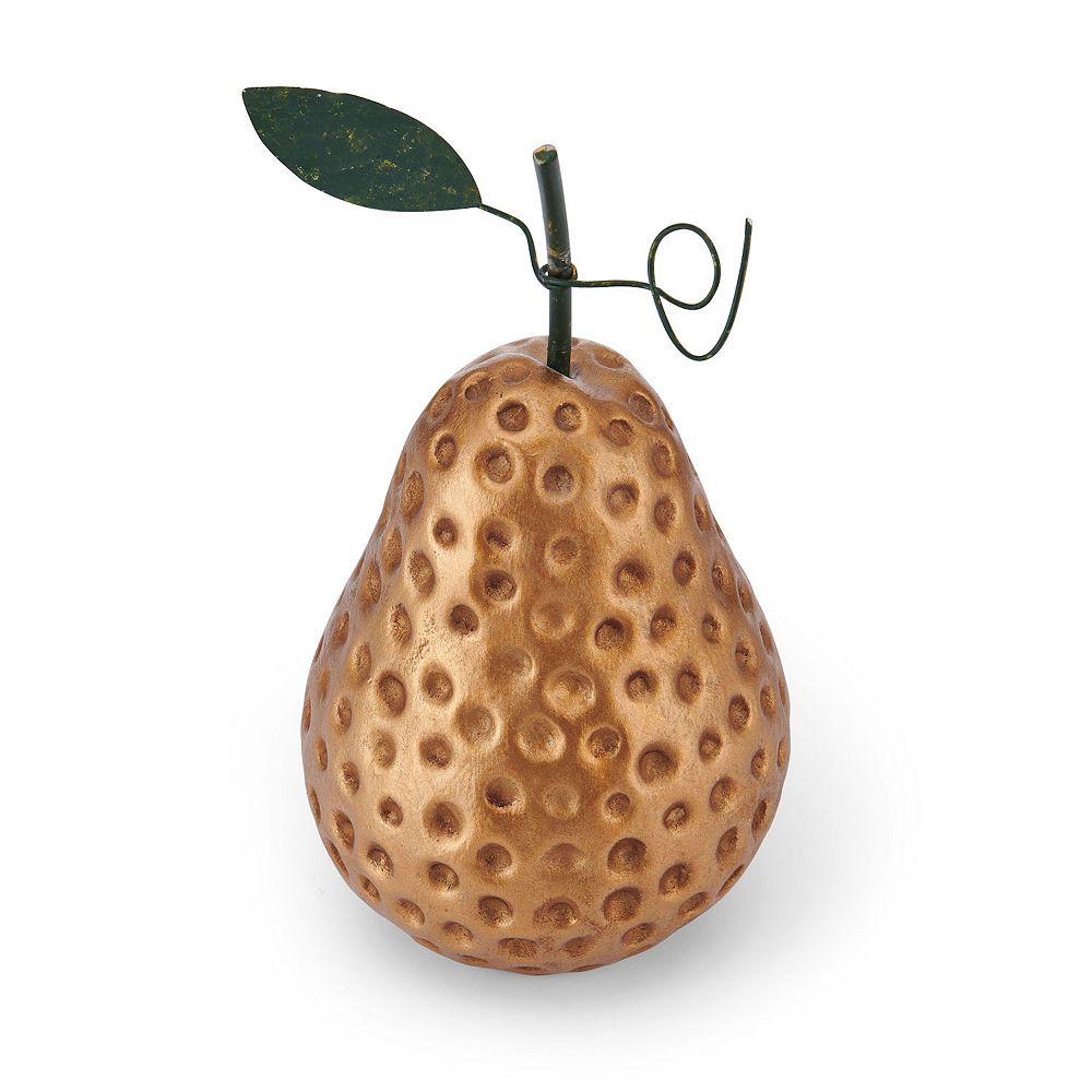 Elements Gold Finish Pear Table Decor