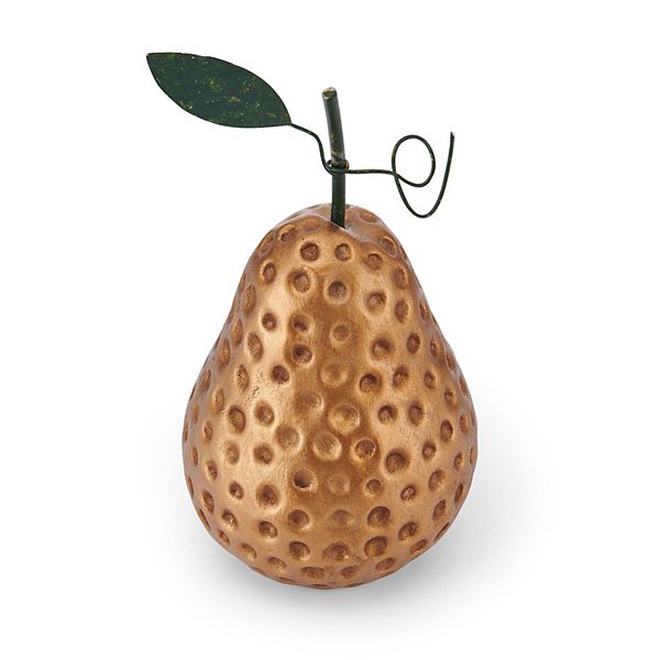 Elements Gold Finish Pear Table Decor