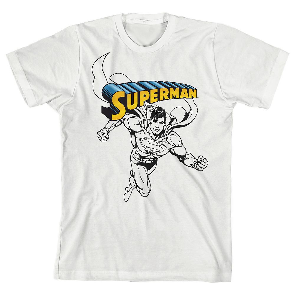 Boys 8-20 Superman Line Art Graphic Tee