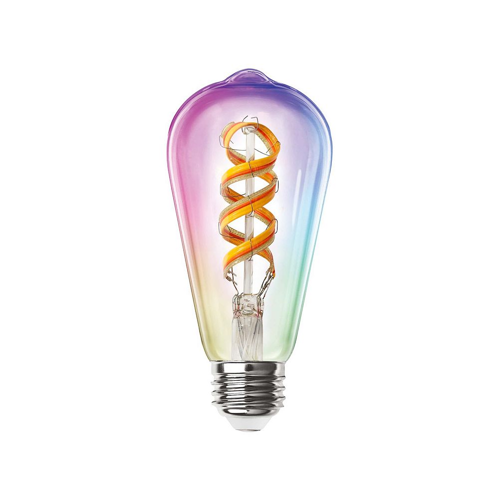 Brightech Smart Led Rgb Color Changing Light Bulb - St19 Edison Bulb ...