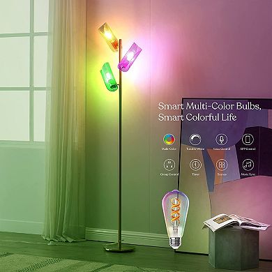 Brightech Smart Led Rgb Color Changing Light Bulb - St19 Edison Bulb ...
