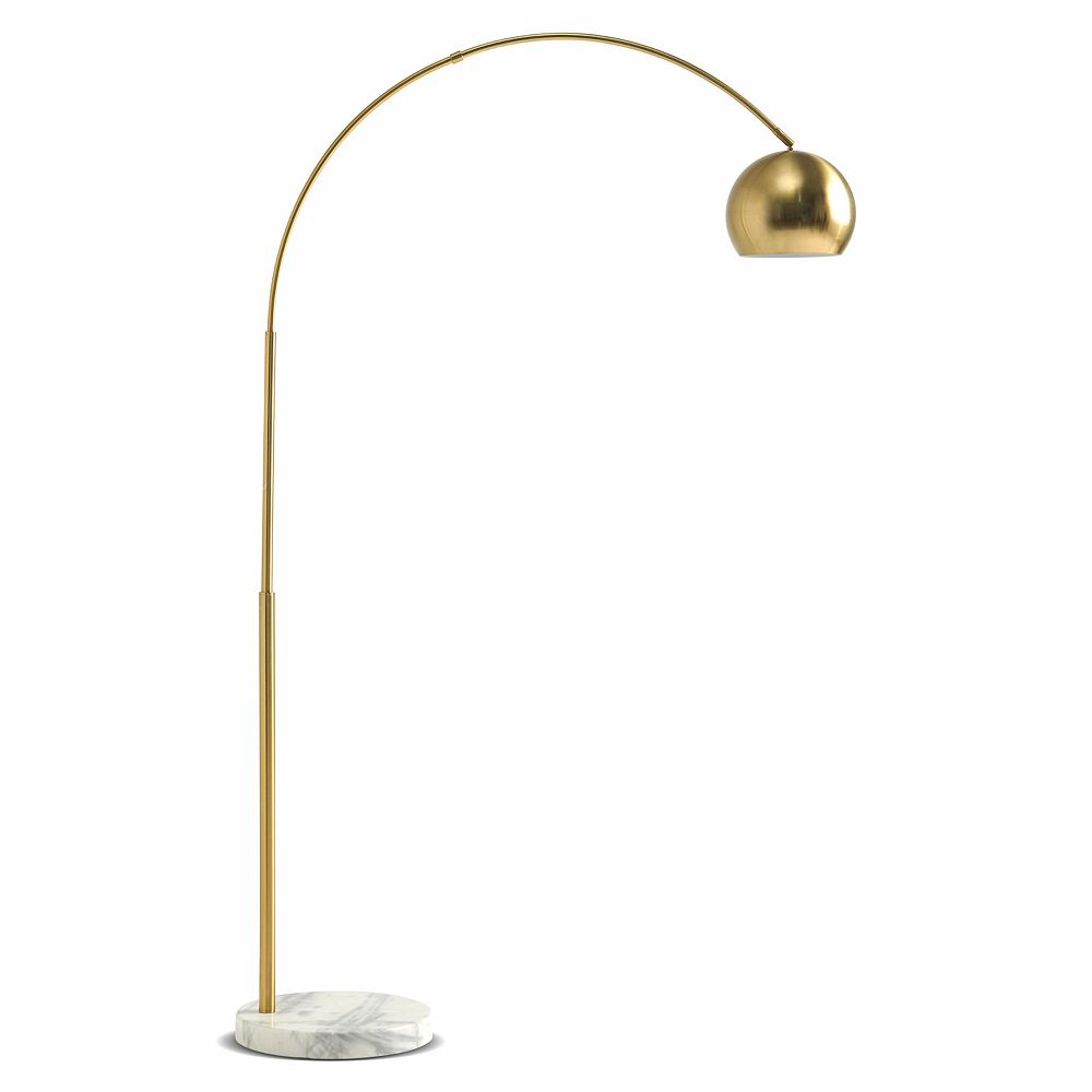 Brightech Olivia 75" Led Contemporary Arc Floor Lamp With Marble Base