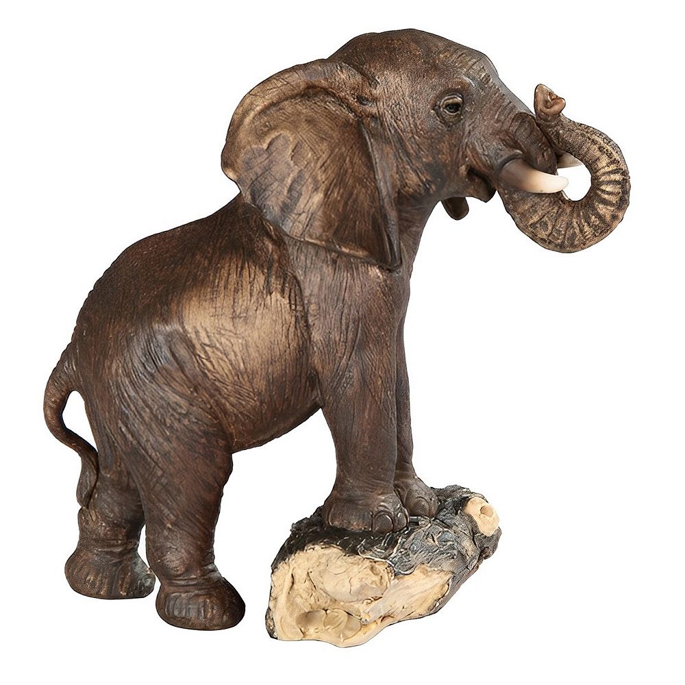 FC Design 5.5"H Elephant on Tree Trunk Figurine Home Room Decor