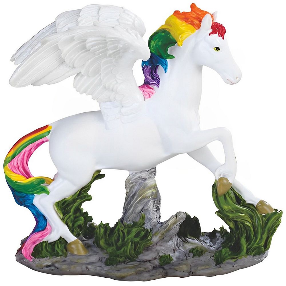 FC Design 5.5"W Pegasus with Rainbow Mane Statue Fantasy Unicorn ...