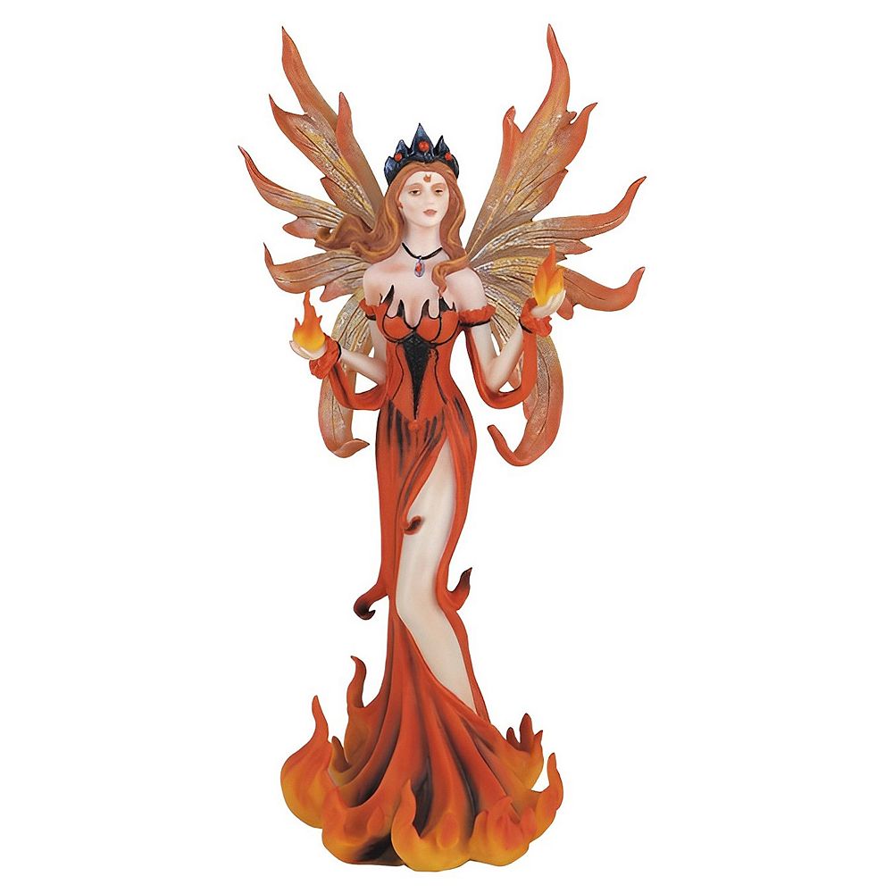 FC Design 11"H Fire Fairy in Red Statue Fantasy Decoration Figurine ...