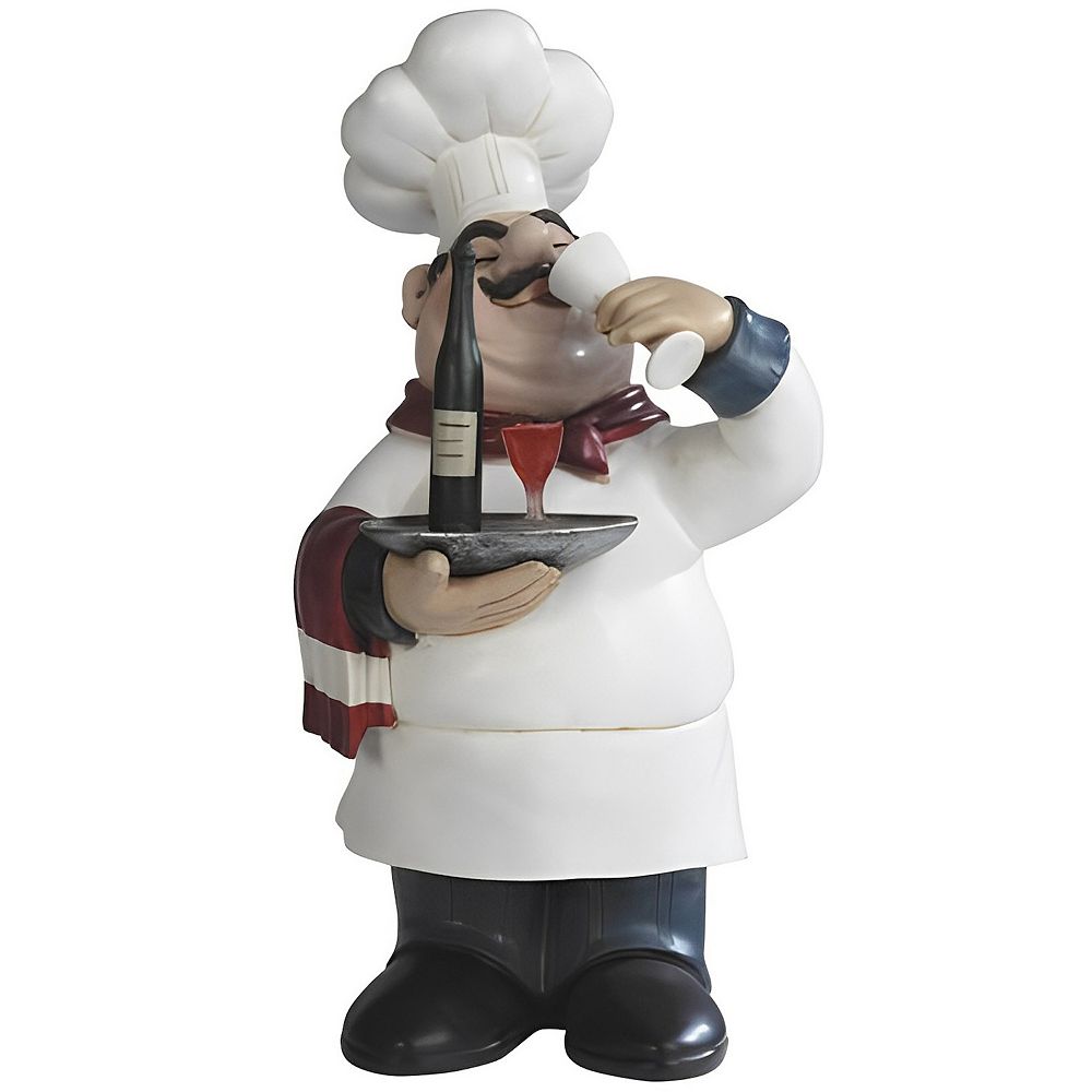 FC Design 14"H Chef Wine Tasting Statue Dining Room Accessory ...