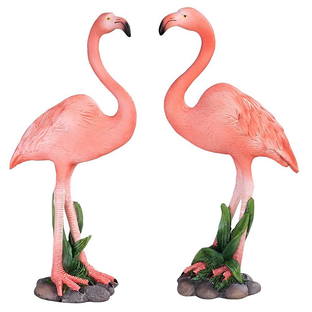 FC Design 2-PC Pink Flamingo Set 8"H Statue Wild Animal Decoration ...