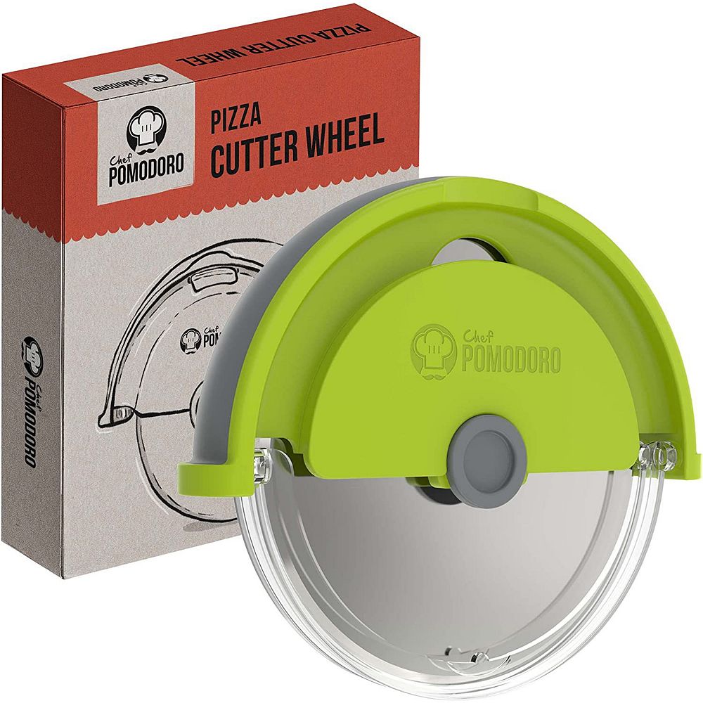 Chef Pomodoro Pizza Cutter Wheel With Protective Cover Blade Guard, 4 ...