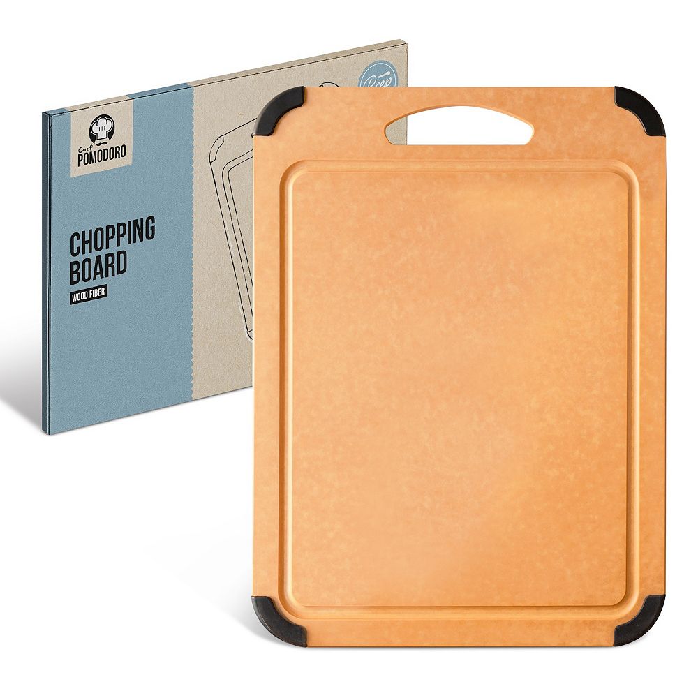 Chef Pomodoro Wood Cutting Board For Kitchen, Dishwasher Safe, Dual ...
