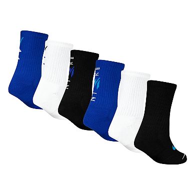 Boys Nike 3BRAND by Russell Wilson 6-Pack Crew Socks