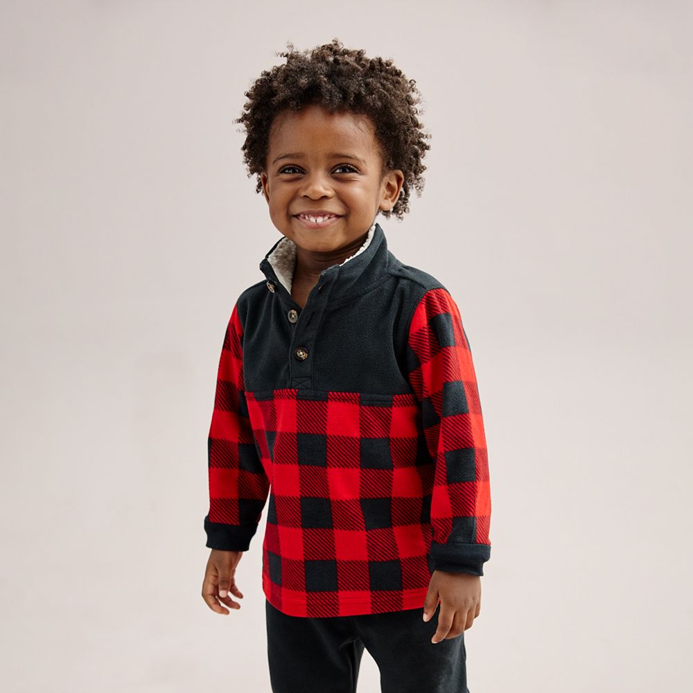 Toddler Carter's 2-Piece Buffalo Check Fleece & Jogger Set
