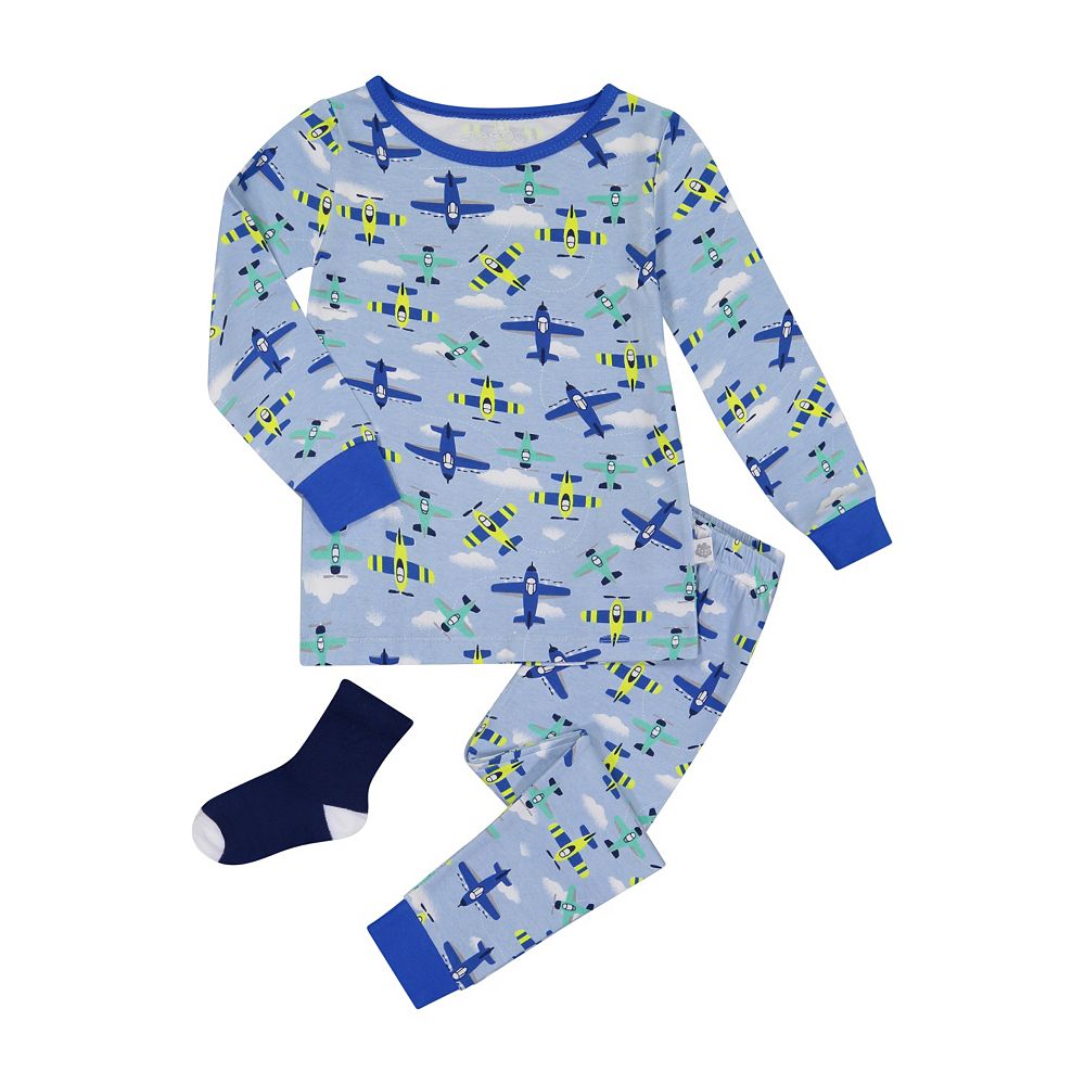 Sleep On It Infant/Toddler Boys Fly High Snug Fit 2-Piece Pajama Sleep ...