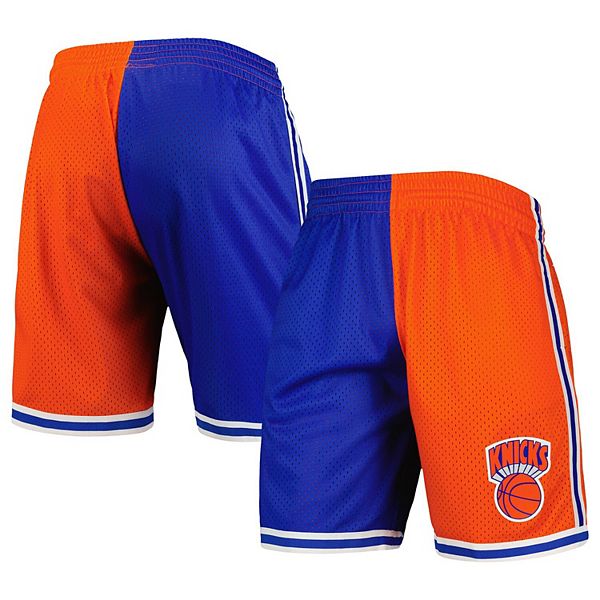 Men's Mitchell & Ness Blue/Orange New York Knicks Hardwood Classics ...