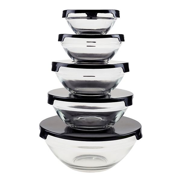 Chef Buddy 10-pc. Glass Mixing Bowl Set