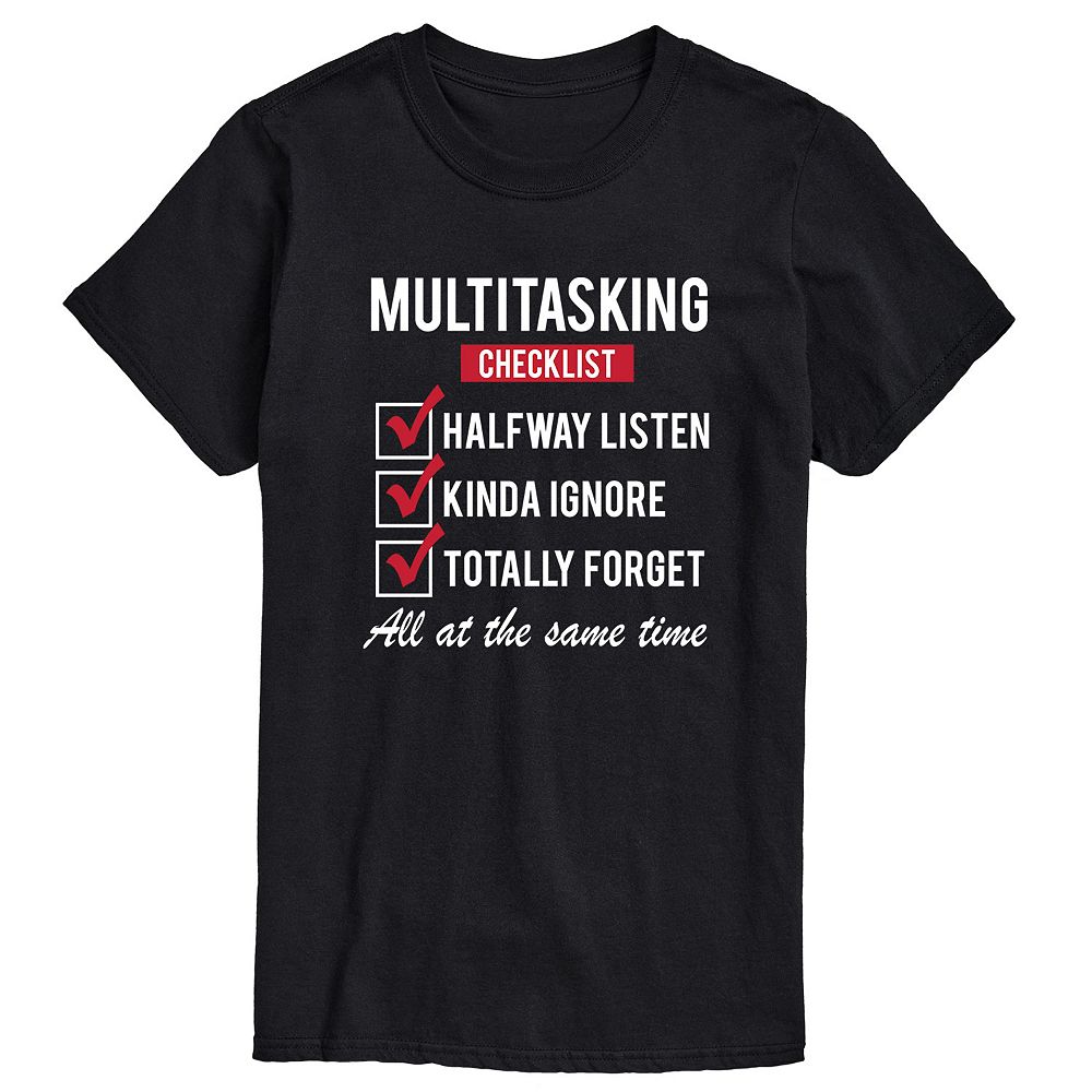 Big & Tall Multitasking Checklist Tee